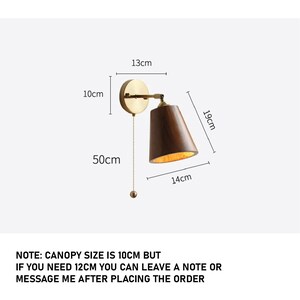Wooden Wall Lamp, Plugin Wall Sconce, Wood Brass Wall Light, Wood Wall ...
