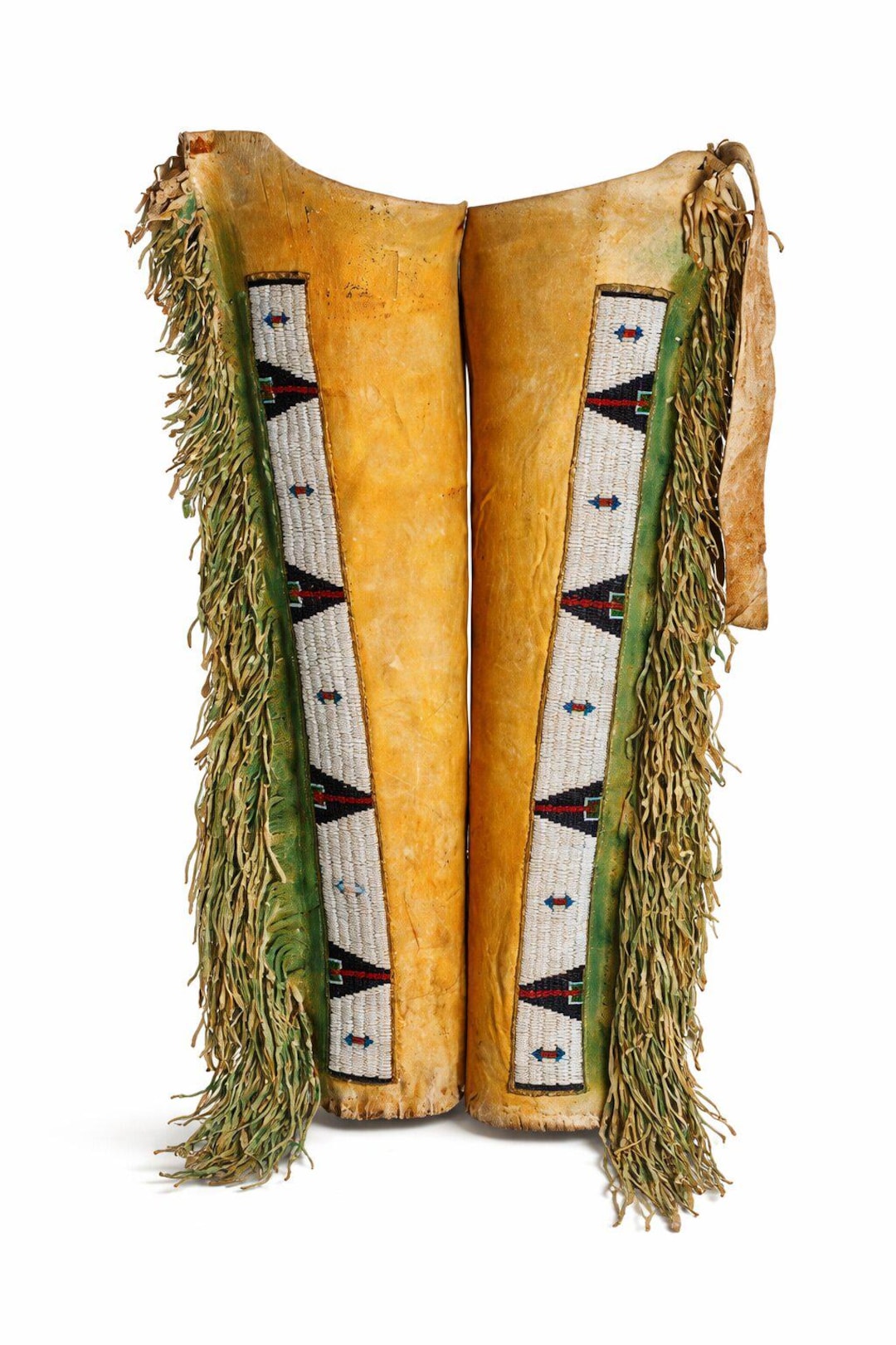 Genuine Suede Leather Beaded Chaps Western Fringe - Etsy