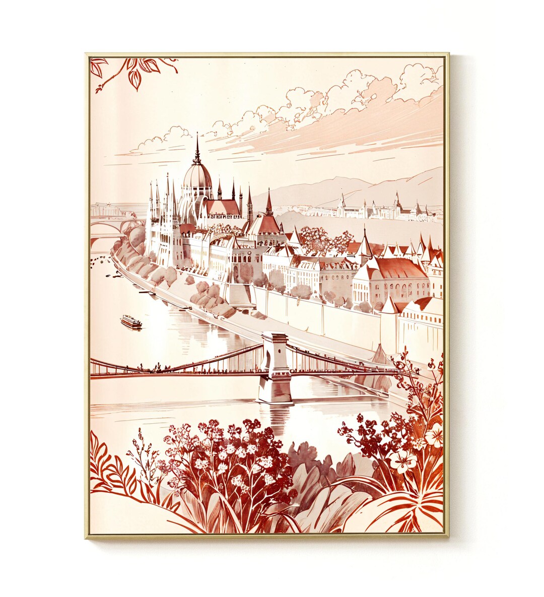 Budapest Wall Art | Budapest City View River Danube | Elegant Budapest ...