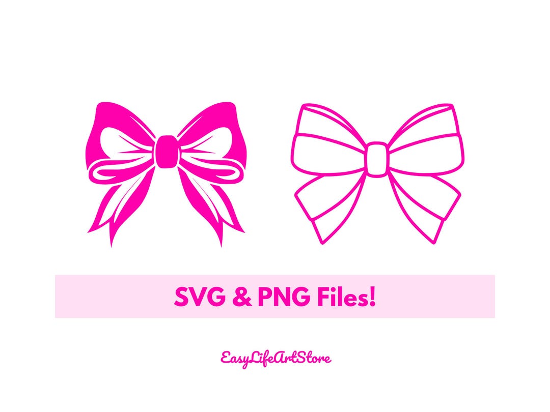 Ribbon Coquette Bow SVG, Ribbon Svg, Bow SVG, Pink Bows Svg Design ...
