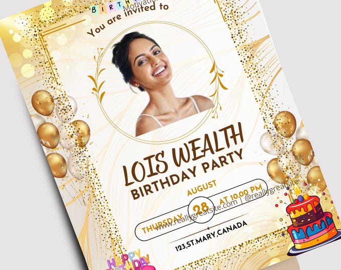 Editable & Printable Wedding Invitation Card Customizable Digital ...