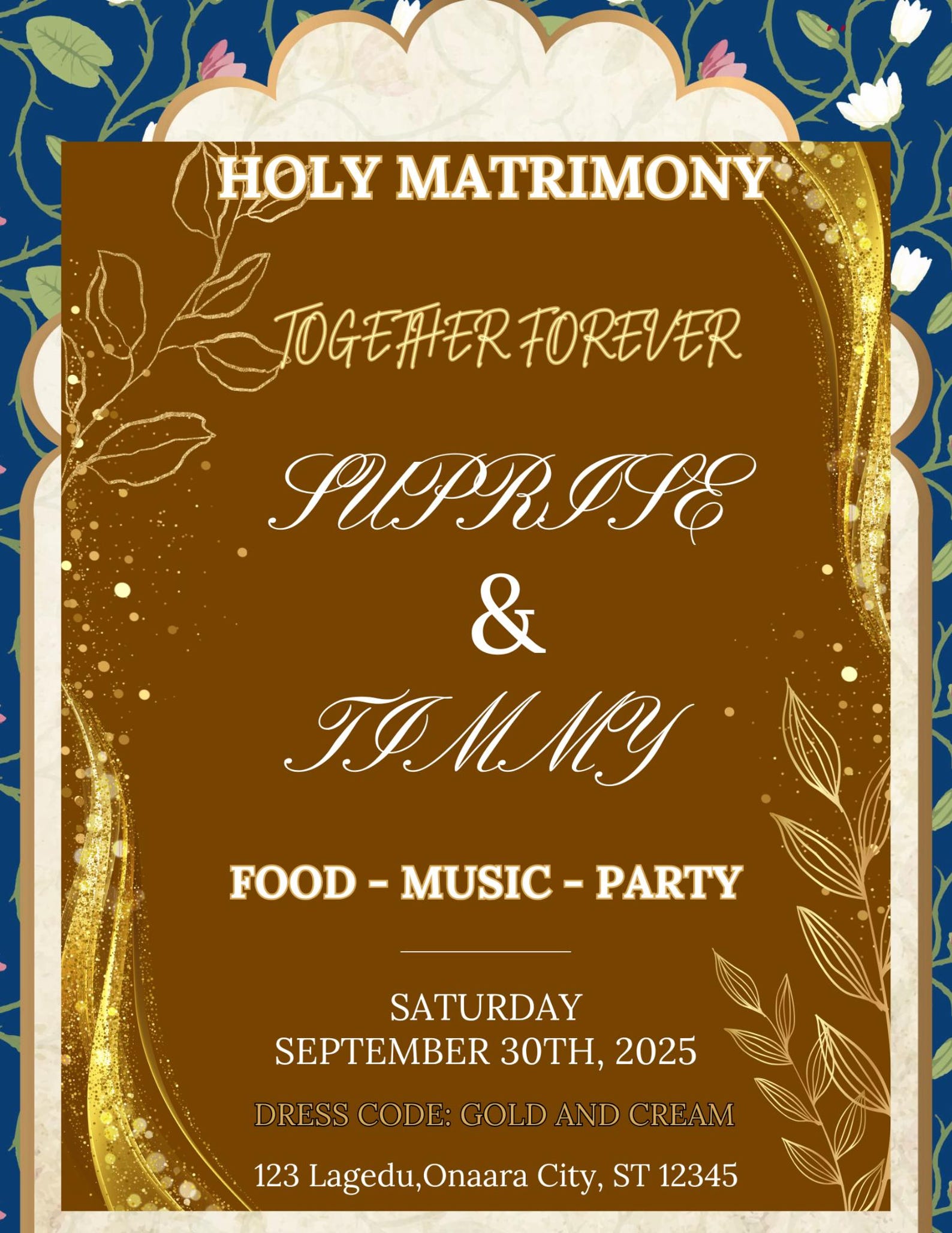 Editable & Printable Wedding Invitation Card Customizable Digital ...
