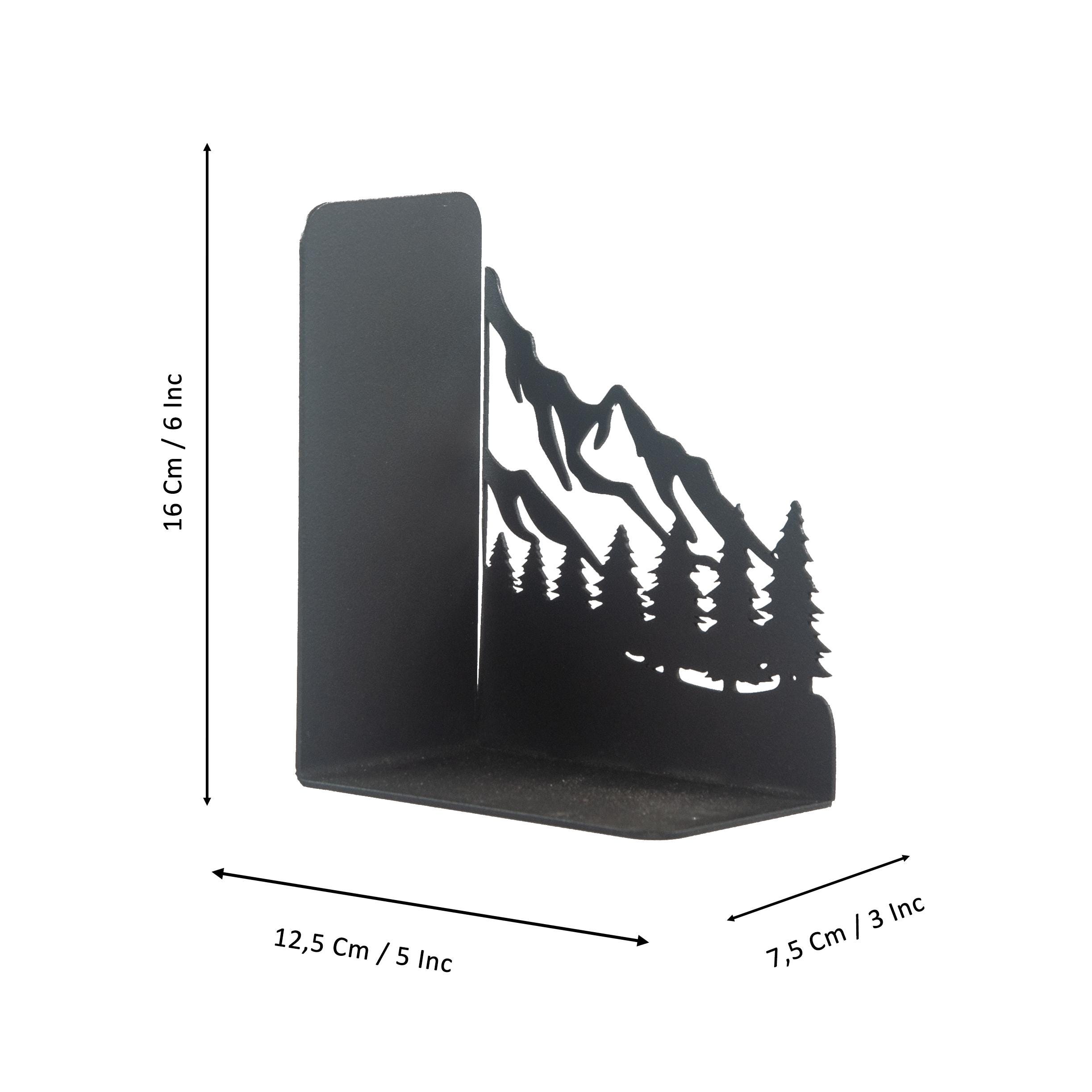 Mountain Bookends, Decorative Mountain Silhouette Metal Bookends ...