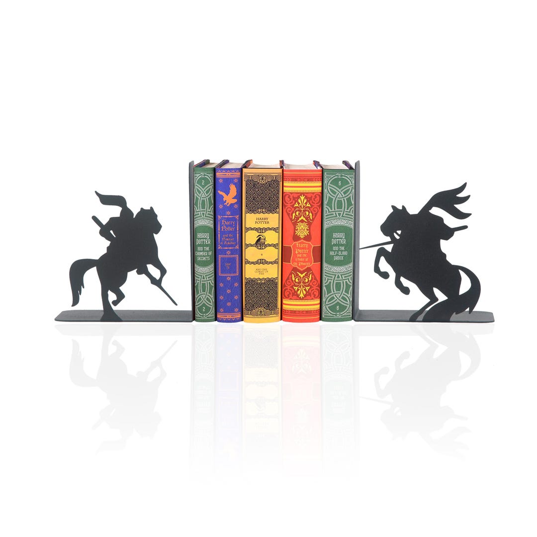 Bookends Cavalry Figured Bookends, Decorative Medieval Themed Horseman ...