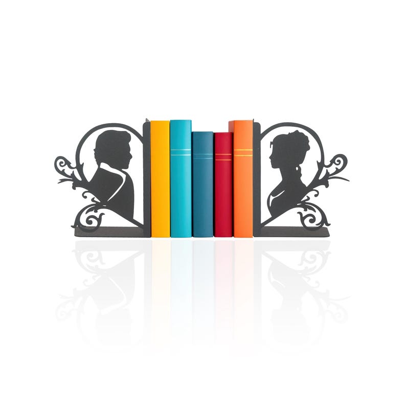 Outlander Bookends, Lovers Silhouette Book Stands, Iconic TV Series ...