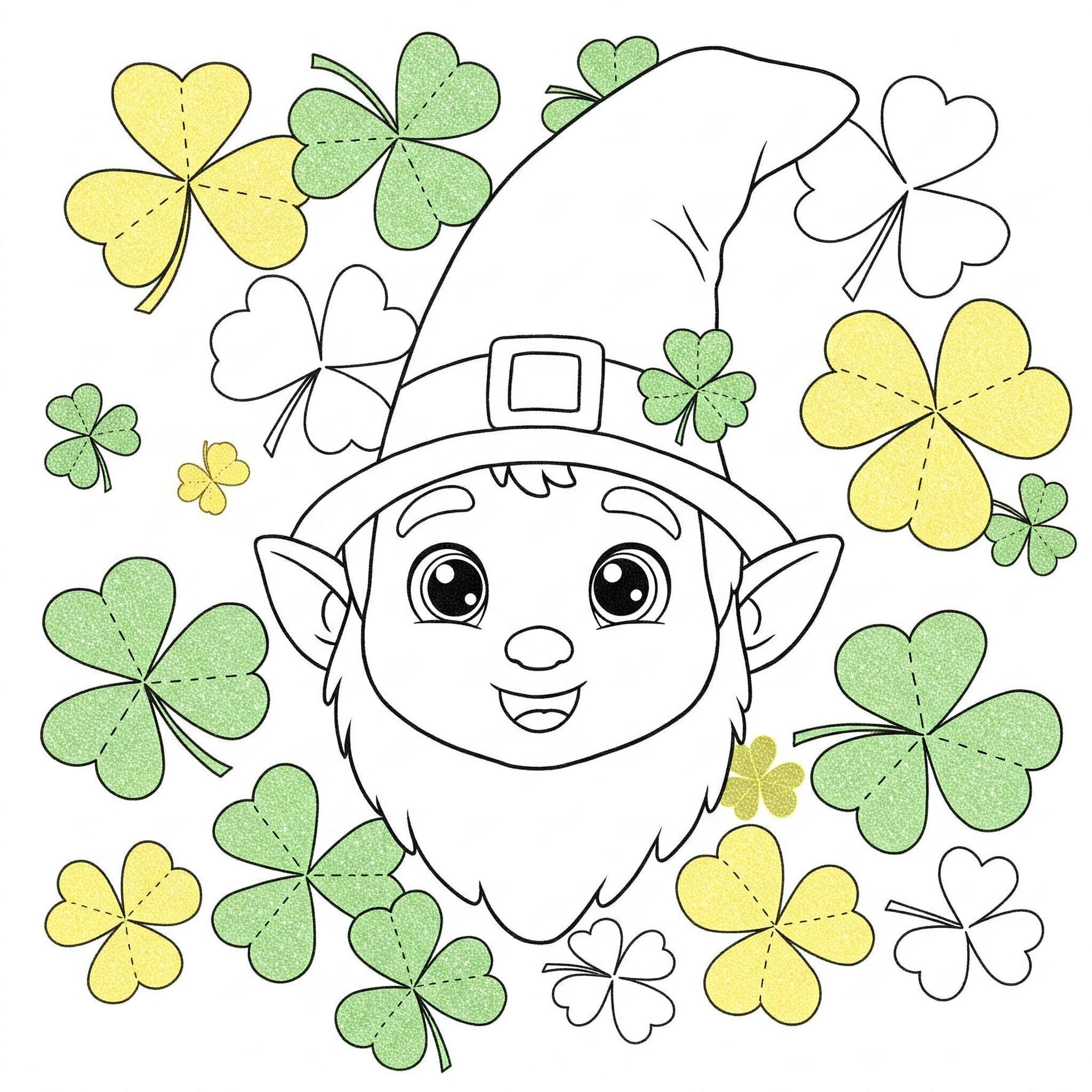 5 Leprechaun Colouring Pages! Cute Leprechauns, Shamrocks & Rainbows ...