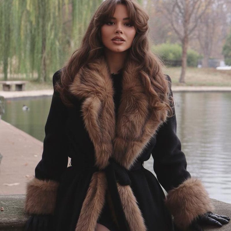 Leopard Coat With Fur Trim - Etsy UK