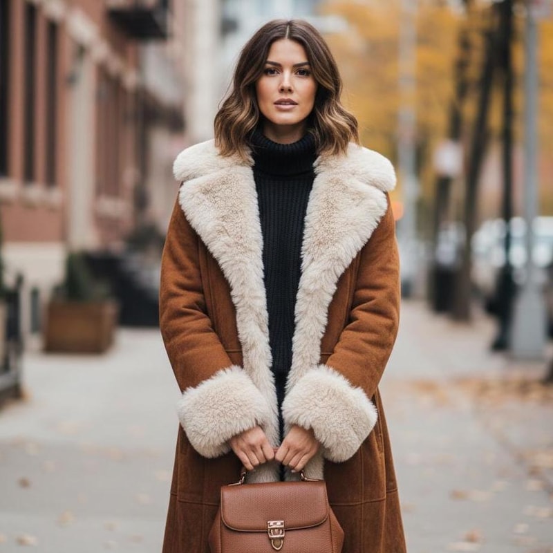 Fake Suede Winter Coat - Etsy UK