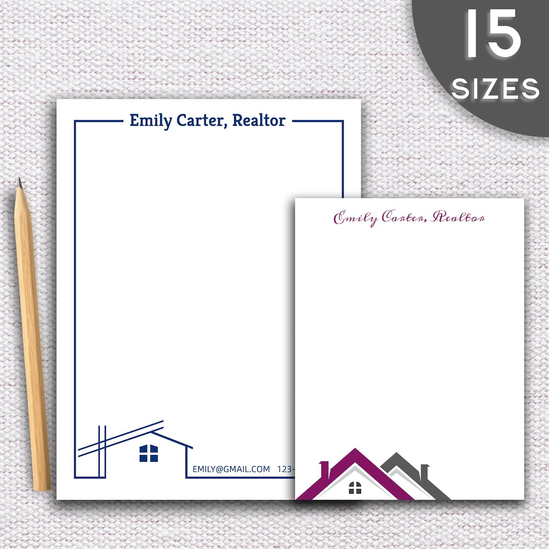Personalized Realtor Notepad – Custom Name Stationery for Real Estate ...