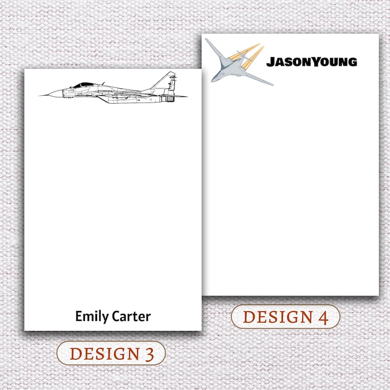 Personalized Airplane Notepad / Custom Notepad With Airplane / Personal ...