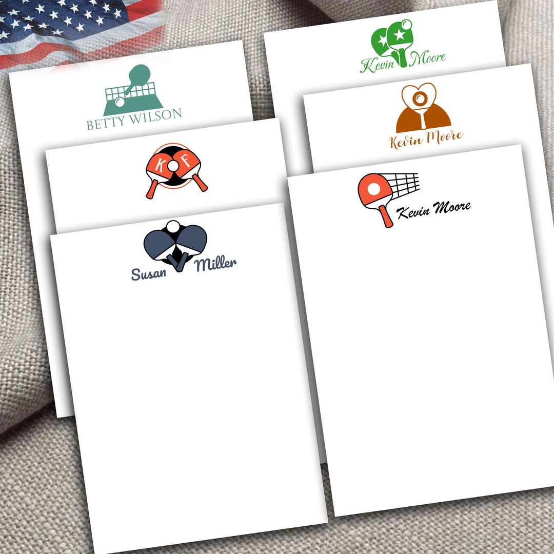 Personalized Table Tennis Notepad – Custom Ping Pong Stationery Pad ...