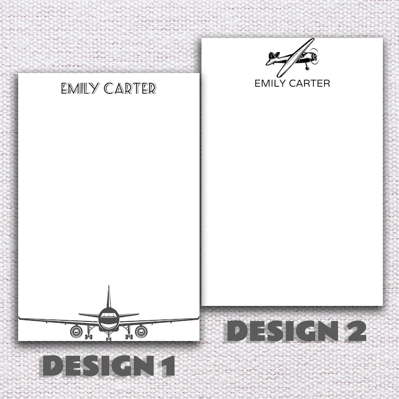 Personalized Airplane Notepad – Pilot Gift – Aviation Lover Stationery ...