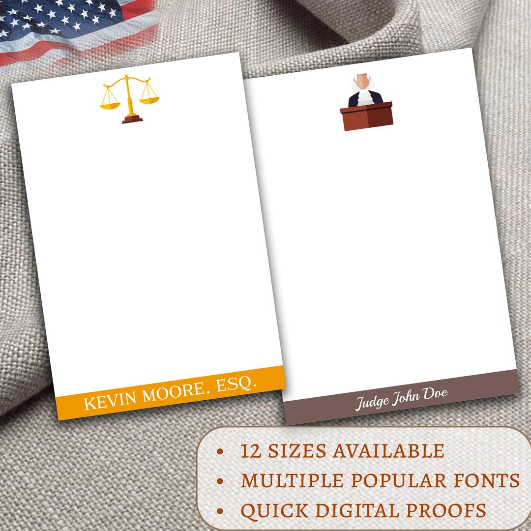 Legal-themed Notepad for Lawyers and Judges – Custom Notepad With ...