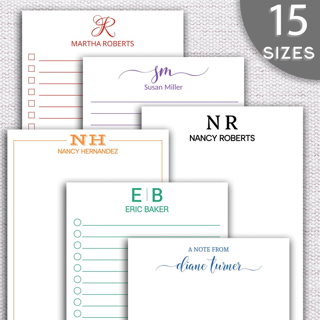 Custom Initial & Name Notepad – Personalized Writing Pad for Men, Women ...