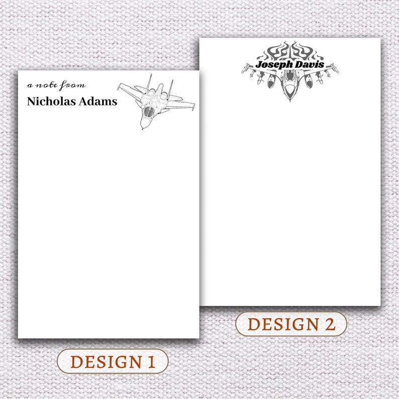 Personalized Airplane Notepad / Custom Notepad With Airplane / Personal ...