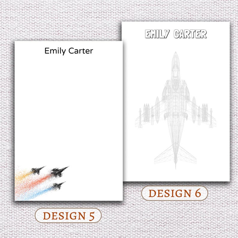 Personalized Airplane Notepad / Custom Notepad With Airplane / Personal ...