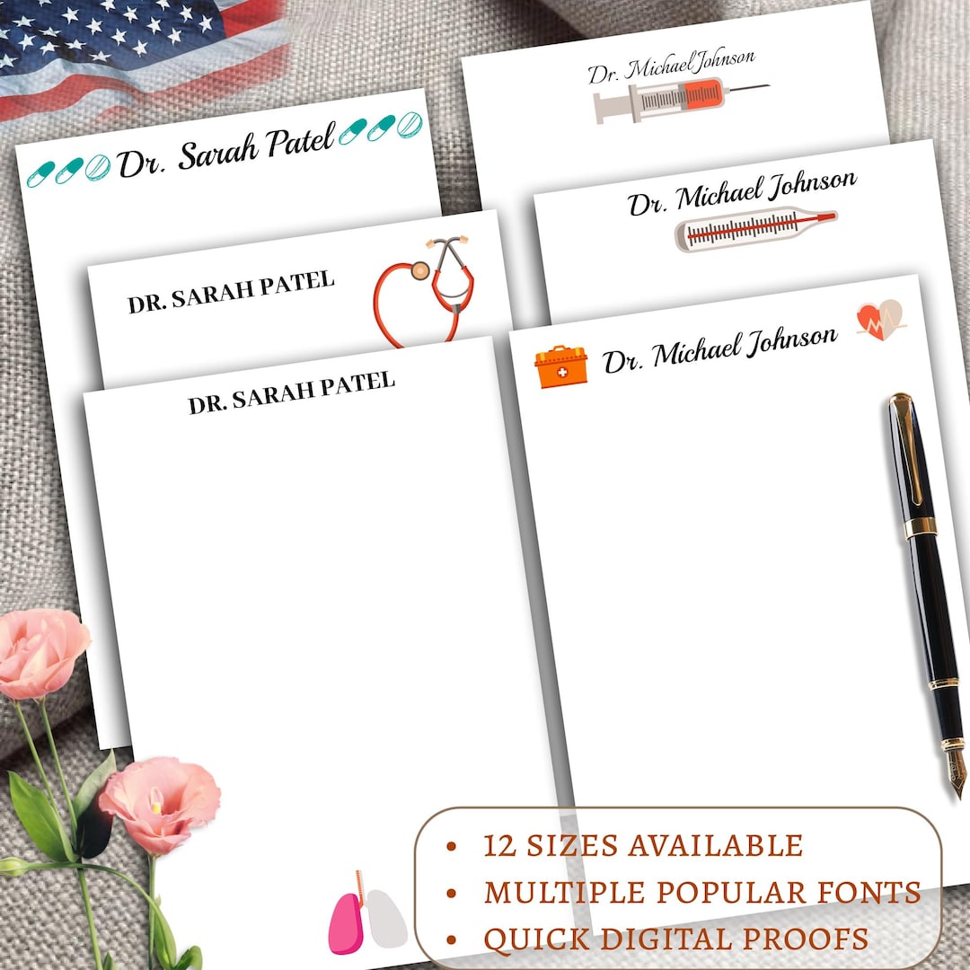 Personalized Doctor Notepad – Custom Medical Stationery for Doctors ...