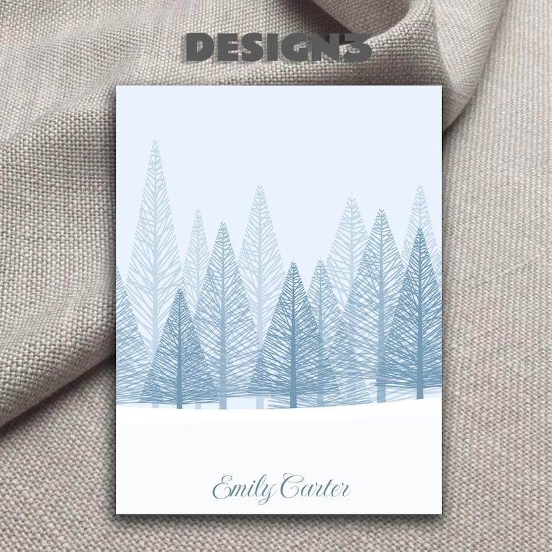 Personalized Winter Notepad – Custom Winter Landscape Stationery ...