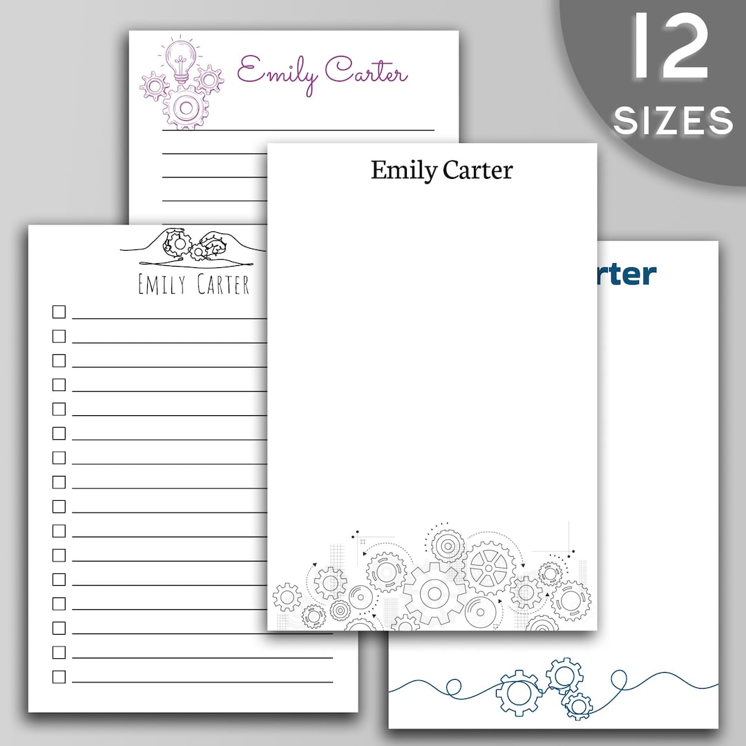 Personalized Engineering Notepad – Custom Engineer Desk Stationery ...