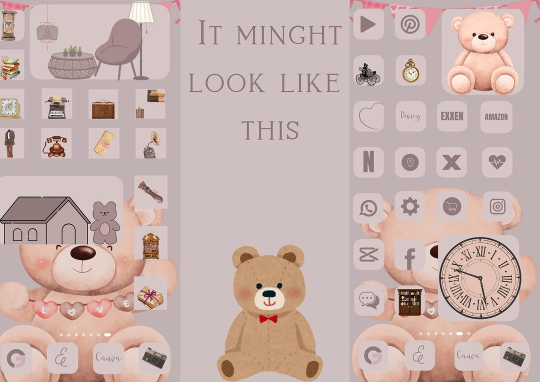 Teddy Bear Theme Wallpaper and App Icon and Widgets. 156 Items Don't ...