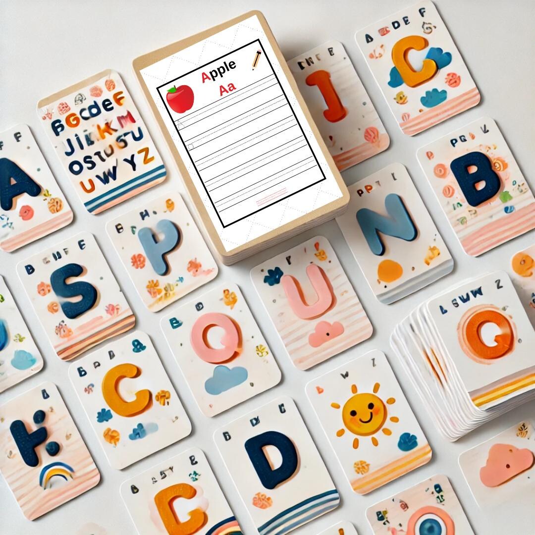 Color By Numbers Preschool Flash Cards: Numbers, Alphabet, And ...