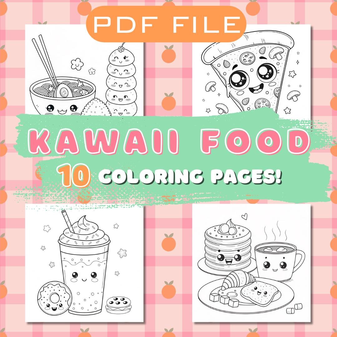 Kawaii Food Coloring Pages, Cute Food Coloring Pages for Kids ...
