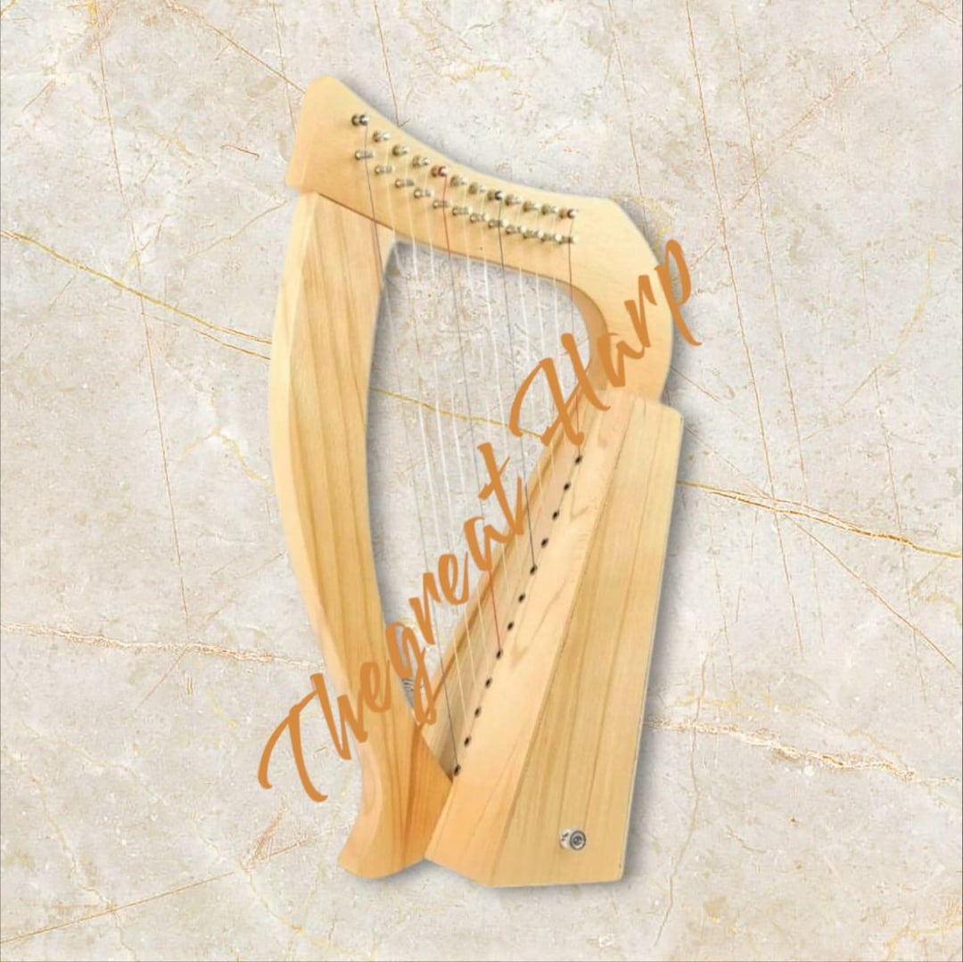 12 Strings Celtic Baby Harp, Student Harp, Irish Music | Handmade With ...
