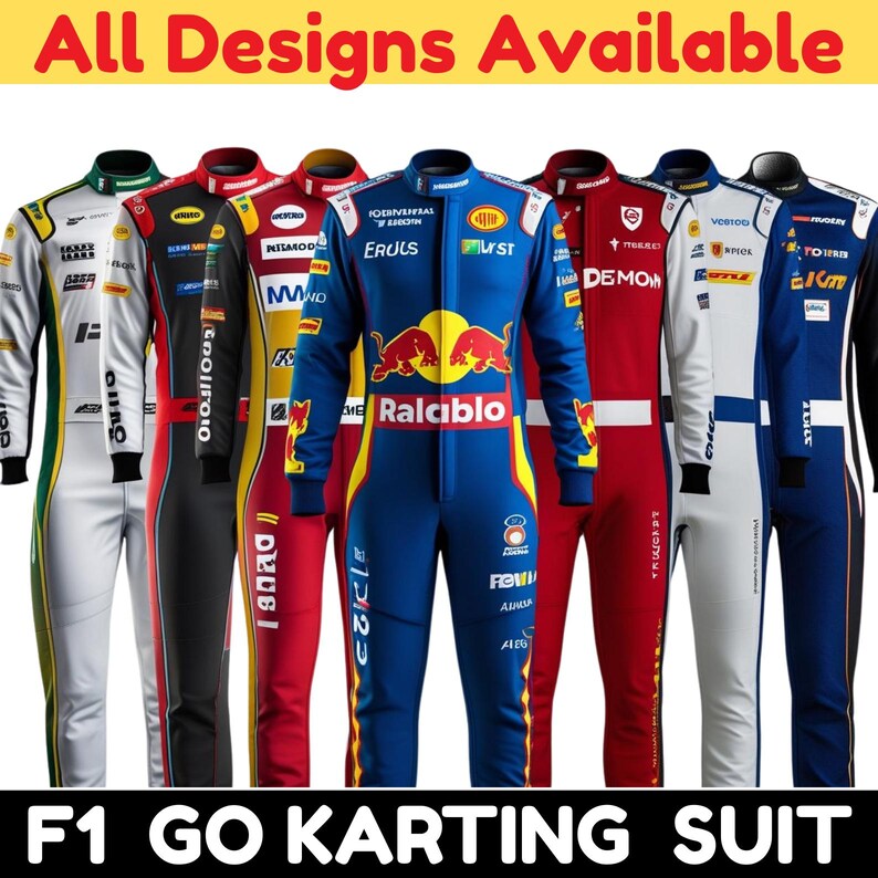 Formula 1 Go-karting Racing Uniforms With Matching Gloves, Caps and ...