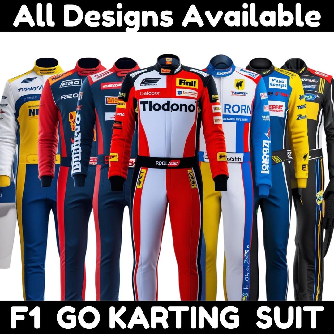 Formula 1 Go-karting Racing Uniforms With Matching Gloves, Caps and ...