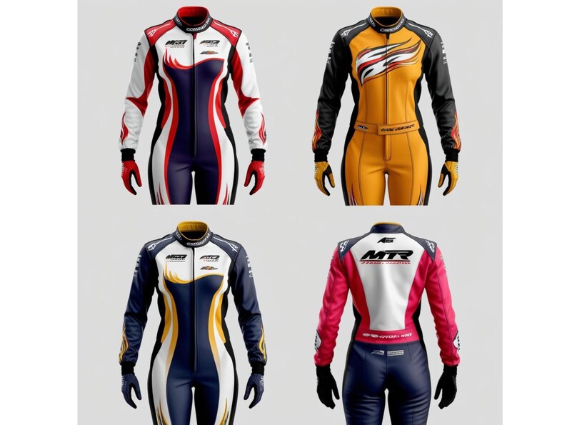 All Designs of F1 Go-karting Racing Suits With Matching Gloves and ...