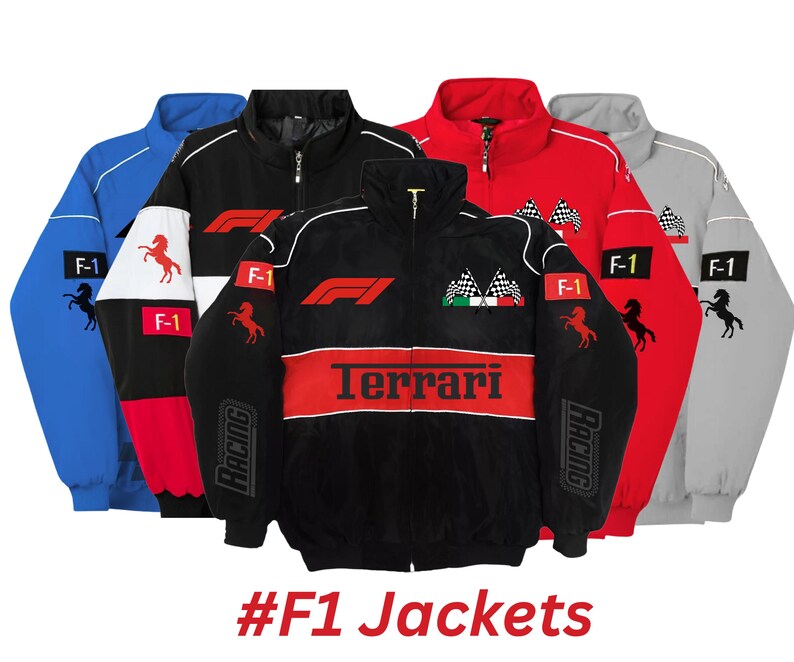 Multiple Colors in F1 Style, Vintage F1 Jackets | Unisex Motorsport ...