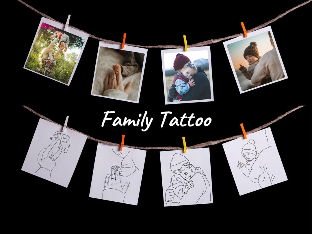 Custom Minimalist Tattoo Design for Your Family and Loved Ones -custom ...