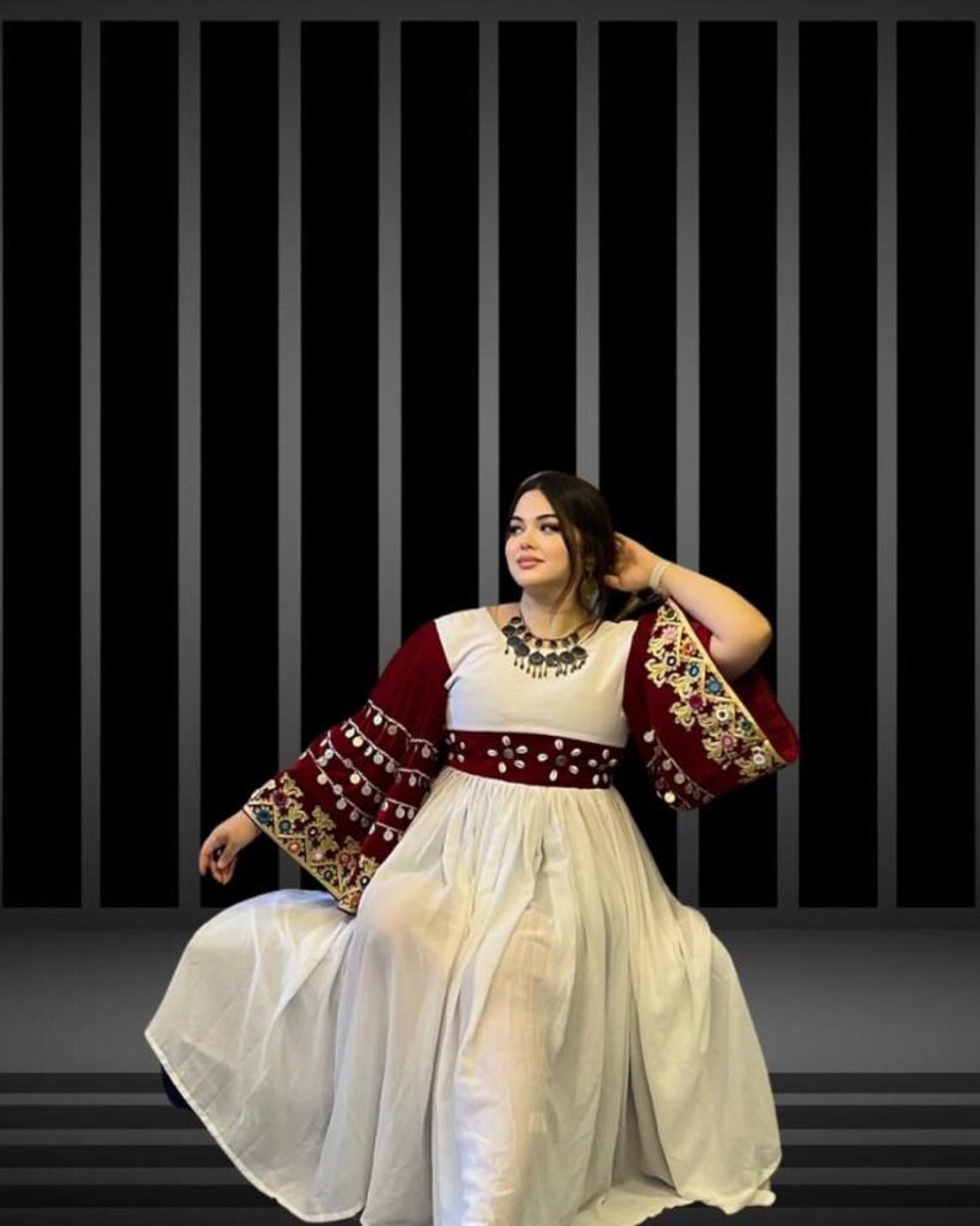 Afghan Traditional Women Dress Charma Embroidery Afghan Fashion Afghan ...