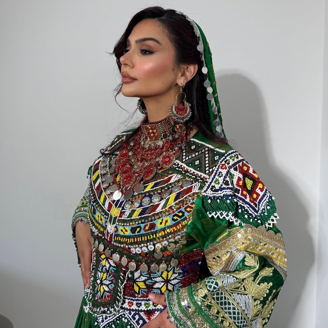 Royal Afghan Handmade Kochi Dress Afghan Charma Embroidery Afghan ...