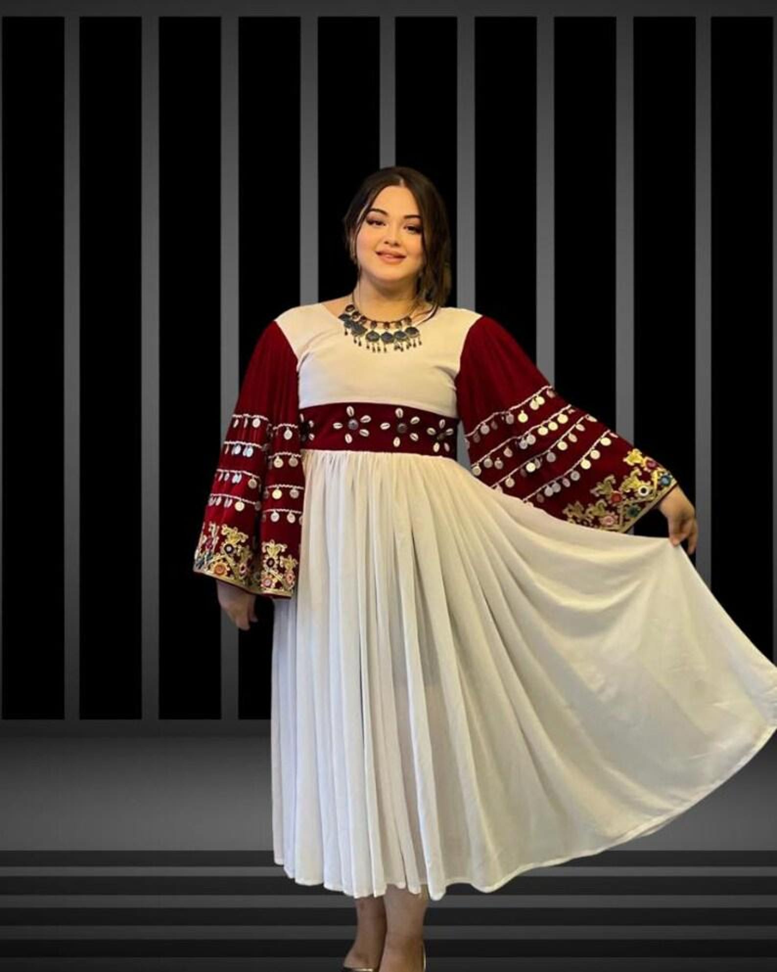 Afghan Traditional Women Dress Charma Embroidery Afghan Fashion Afghan ...