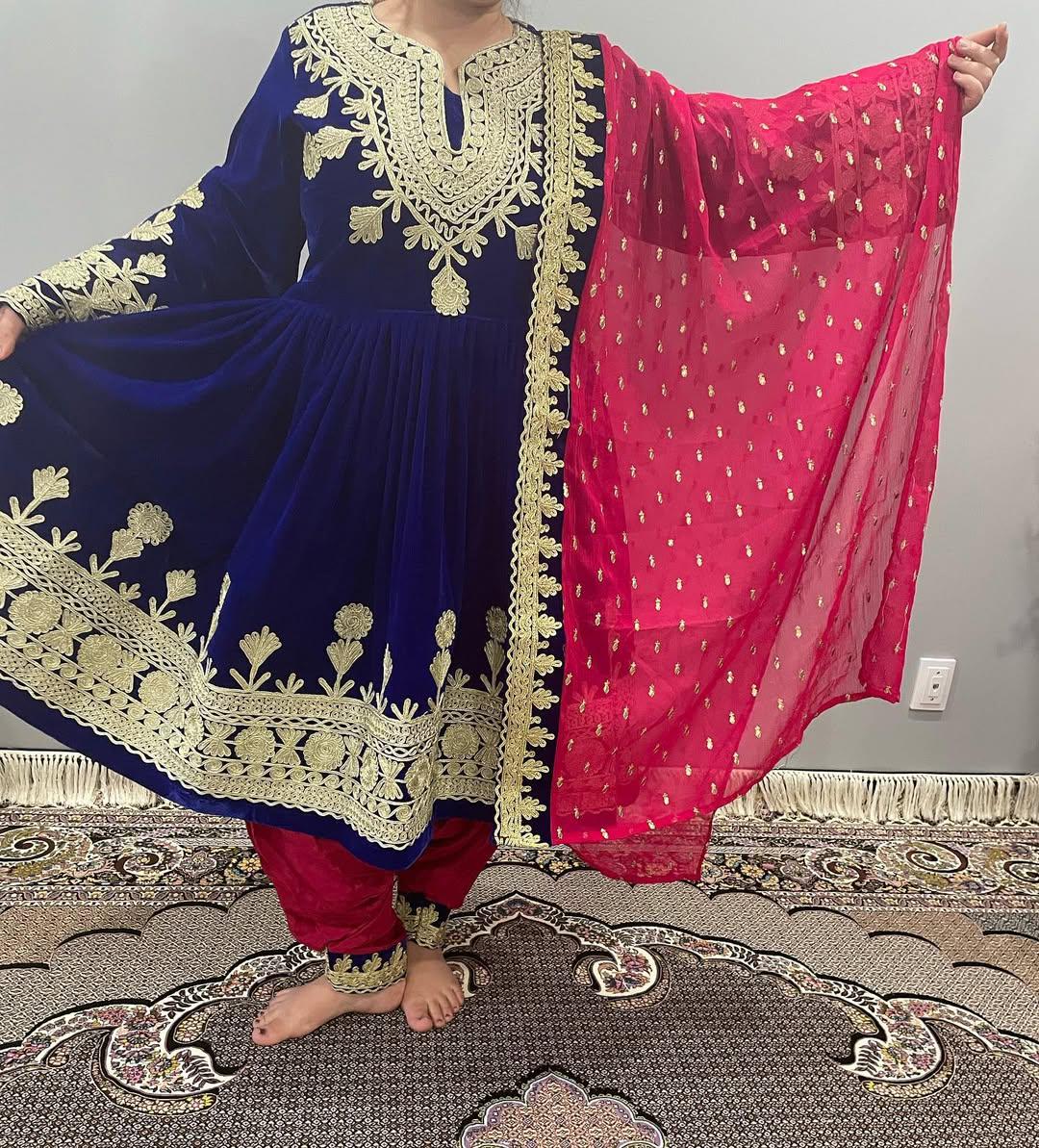 Afghan Dress Charma Embroidery Afghan Fashion Afghan Style - Etsy