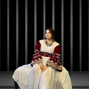 Afghan Traditional Women Dress Charma Embroidery Afghan Fashion Afghan ...