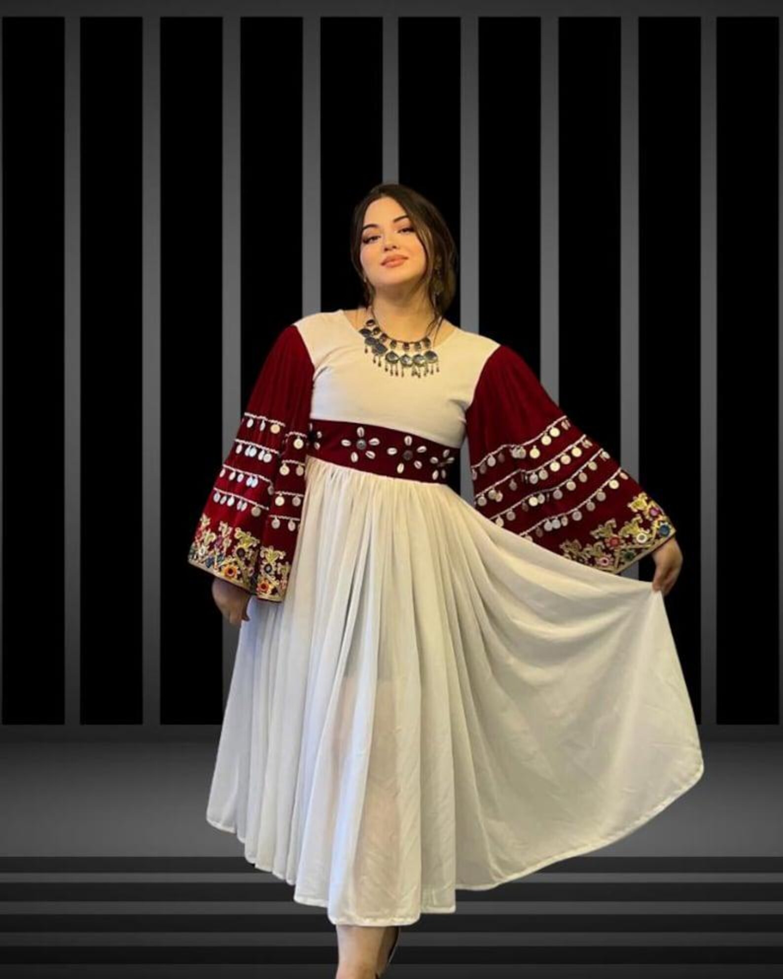 Afghan Traditional Women Dress Charma Embroidery Afghan Fashion Afghan ...