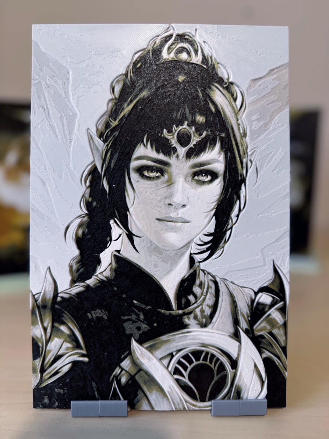 Shadowheart Portrait 3d-printed Magnet / Wall Art — Baldur’s Gate 3 Elf ...