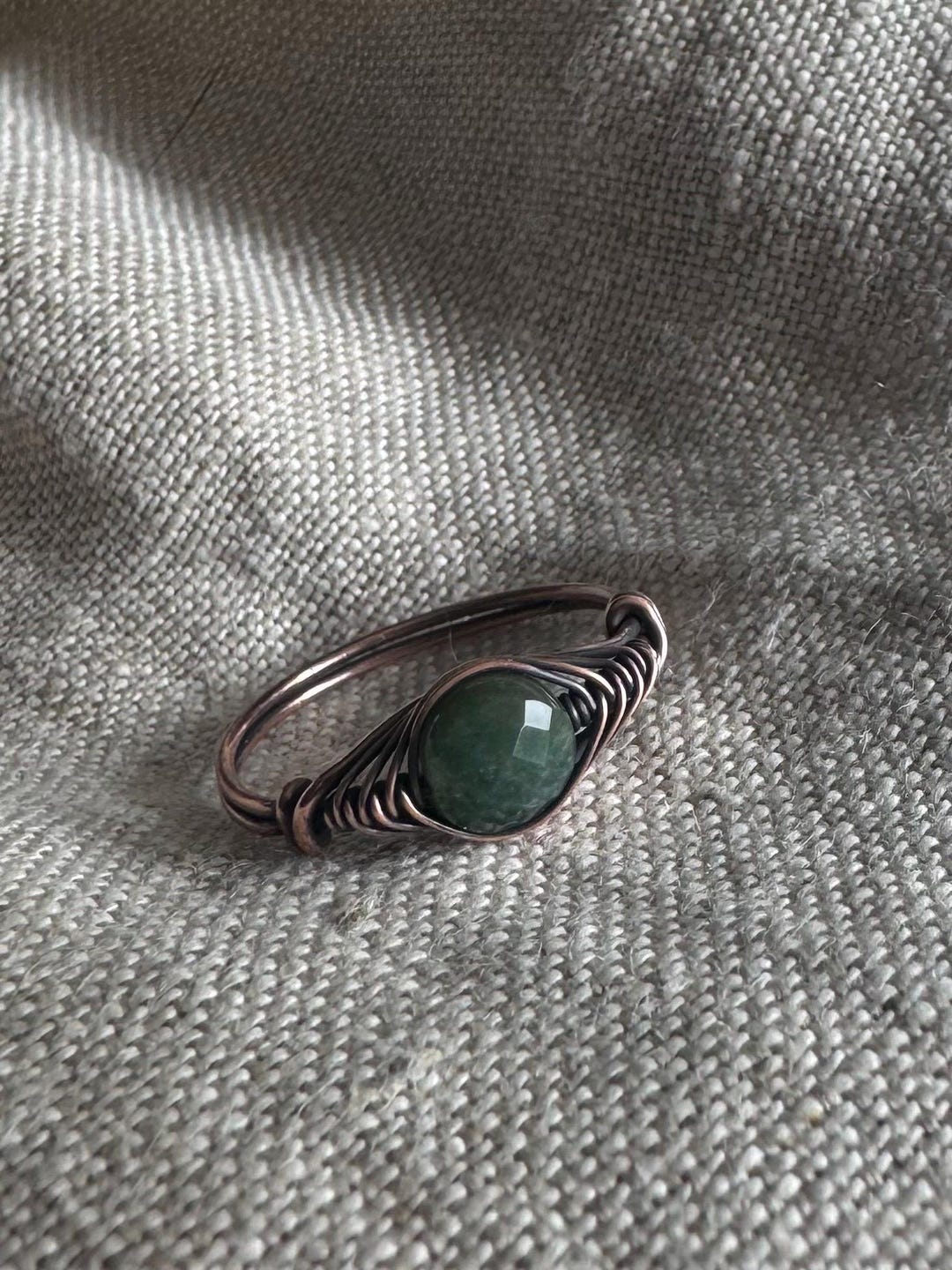 Green Jasper Ring - Etsy