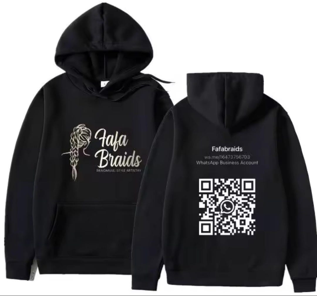 Custom Hoodies, Fafabraids Hoodie, Fafa Braids Merchandise, Cozy, Warm ...
