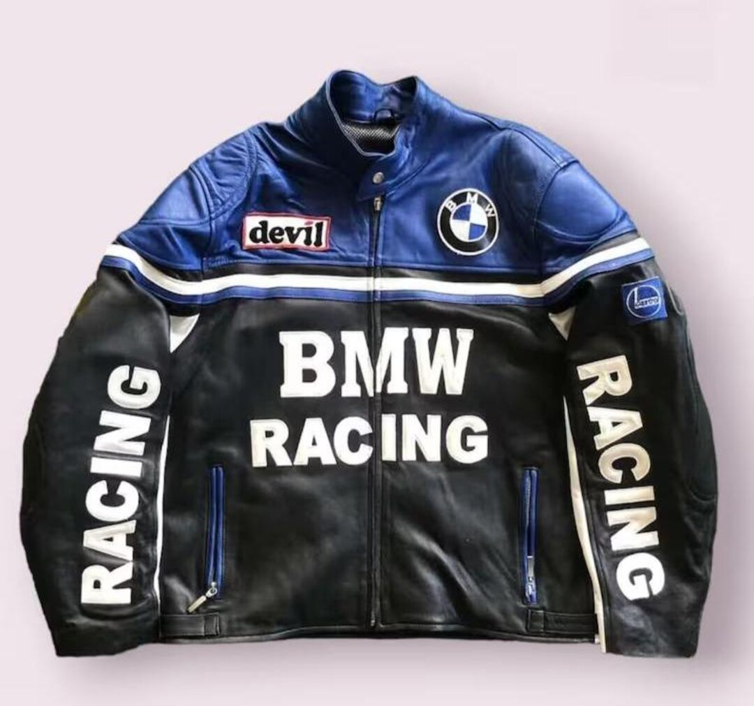 BMW Motorcycle Racing Leather Jacket: Biker Style - Etsy