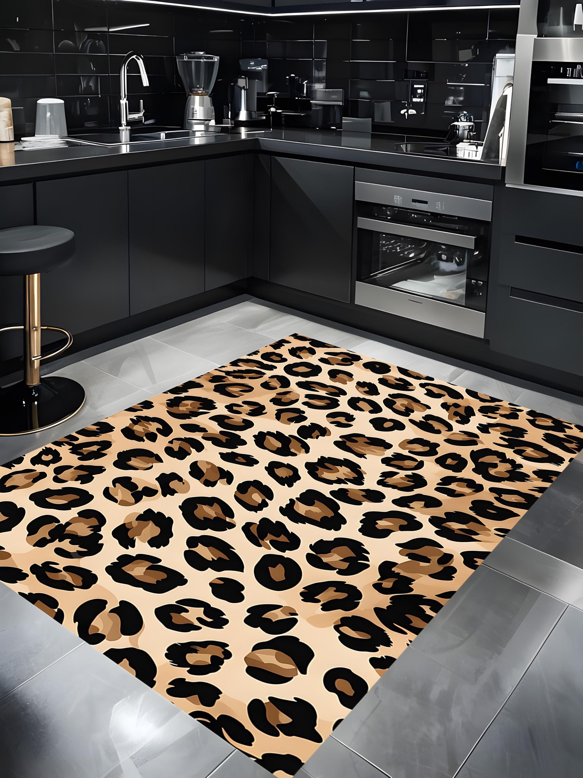 Leopard Print Area Rug, Modern Animal Print Carpet, Large Soft Living ...
