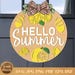 Hello Summer Lemon Sign, Digital Download, Lemon Door Hanger SVG ...