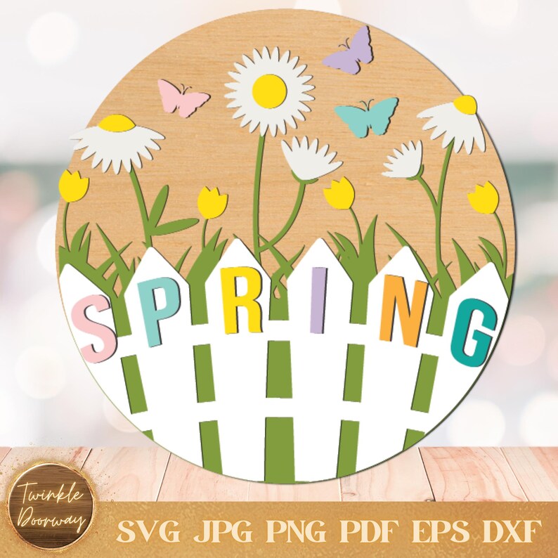 Spring Door Sign Bundle, Digital Download, Seasonal Door Hanger SVG ...