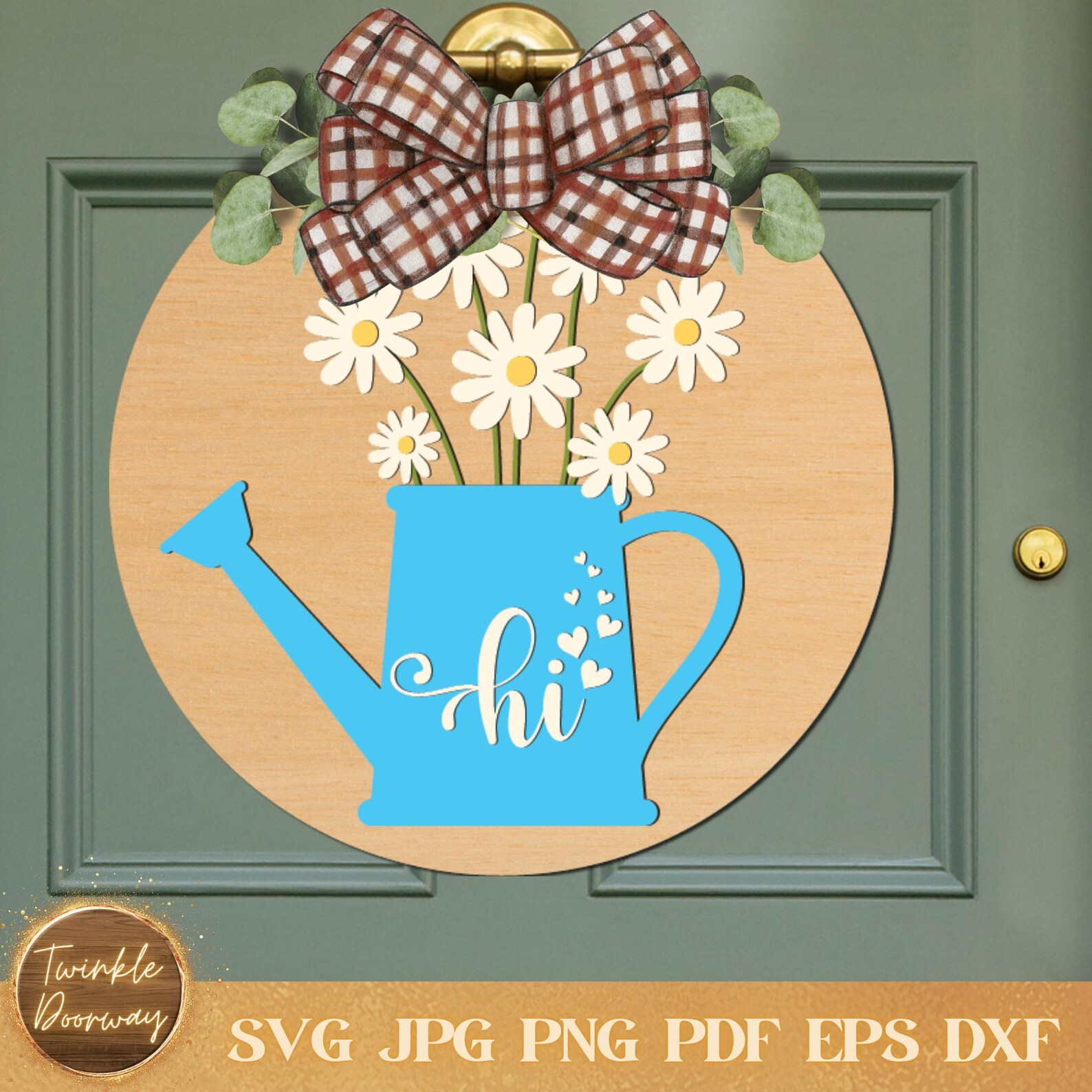 Spring Door Sign Bundle, Digital Download, Seasonal Door Hanger SVG ...