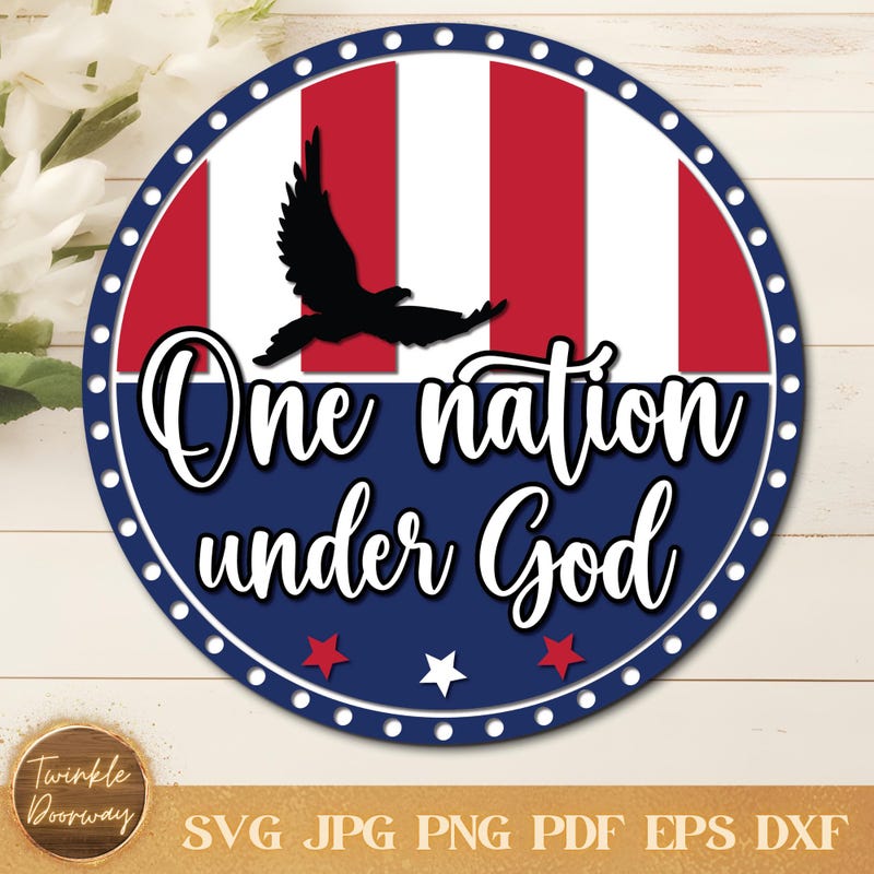 One Nation Under God Sign - Etsy