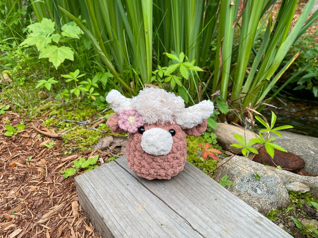 Handmade Crochet Amigurumi Plush Lovey Cottagecore Farm Highland Cow ...