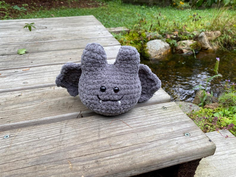 Handmade Crochet Amigurumi Halloween Squishy Farmhouse Bat Decor Autumn ...