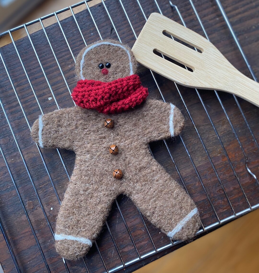 Cottagecore Farmhouse Bowl Filler Handmade Christmas Gingerbread Man ...